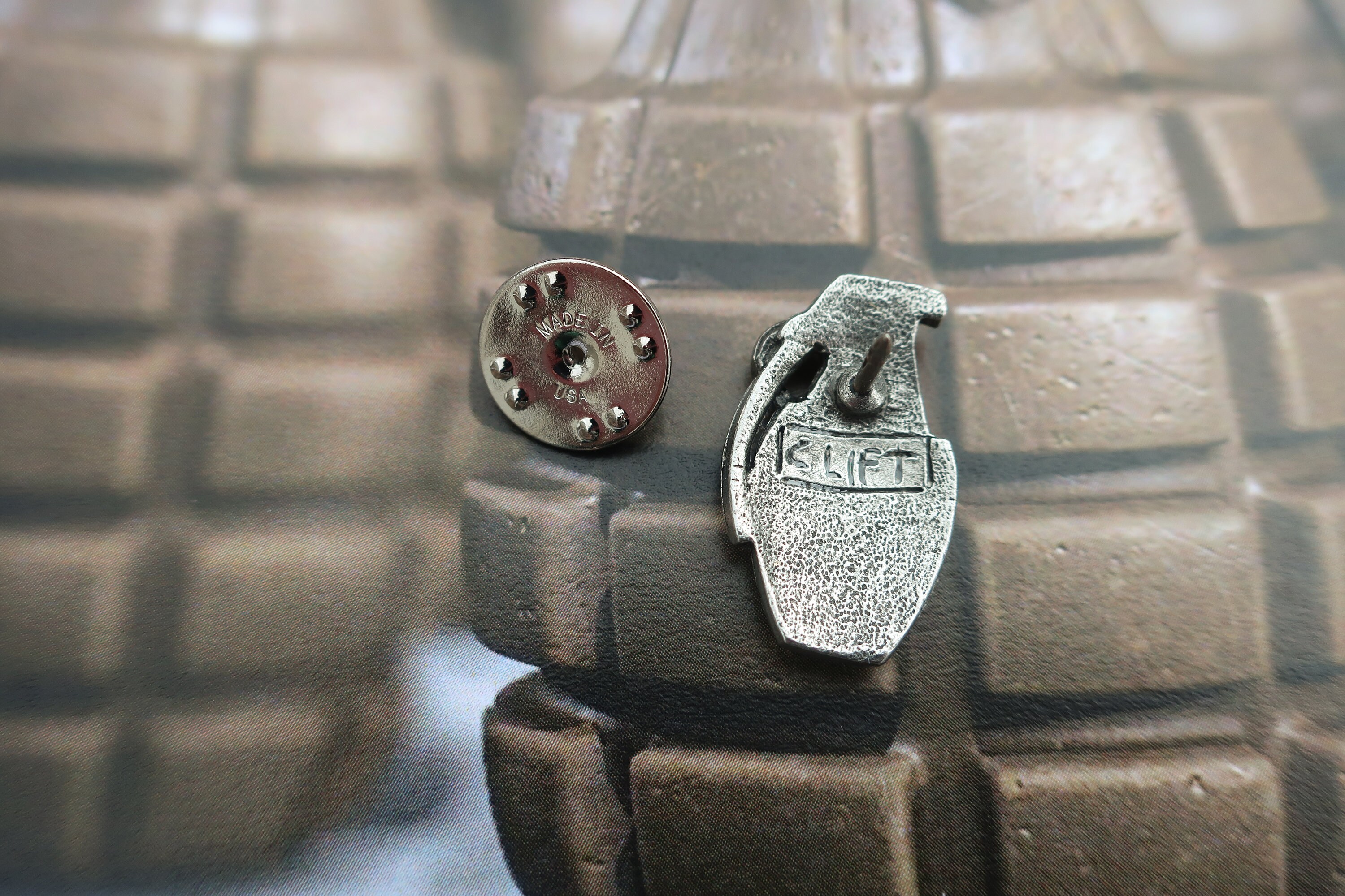 Grenade Pewter Lapel Pin- CC660- Explosives, Weapons, Bombs, War, WWI ...