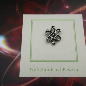 Atom Lapel Pin - CC306- Science Pins- Atom, Science Teacher, Matter ...