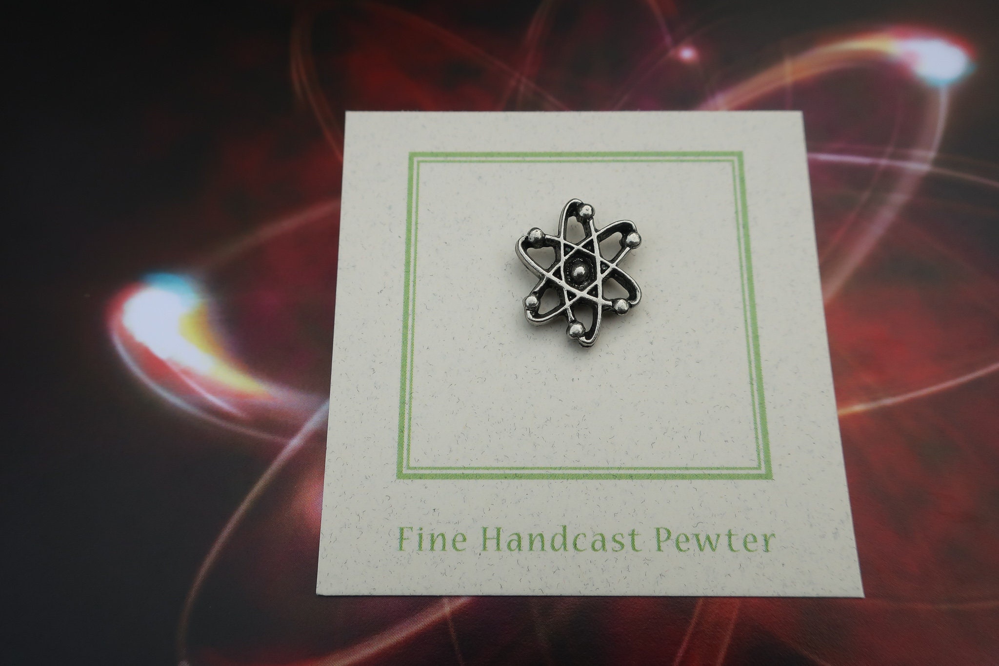 Atom Lapel Pin CC306 Science Pins Atom Science Teacher - Etsy