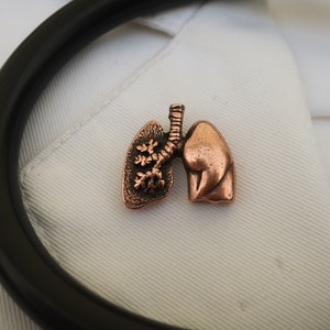 Copper Lung Lapel Pin-cc390c Medical and Anatomy, Respiratory ...