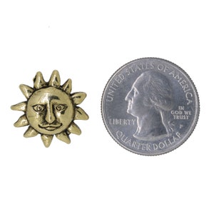 Gold Sunface Lapel Pin- CC393G- Sunface, Solstice, Sun, and Sunshine ...