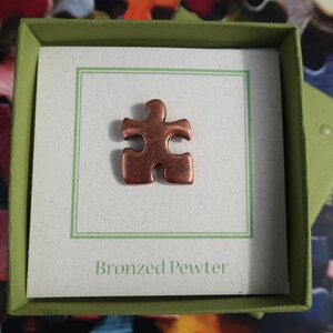 Copper Puzzle Piece Lapel Pin- CC372C- Essential Piece, Jigsaw Puzzle ...