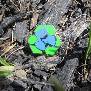 Recycle Earth Enamel Pin- EP102- Reduce, Reuse, Recycle, Earth Day and ...