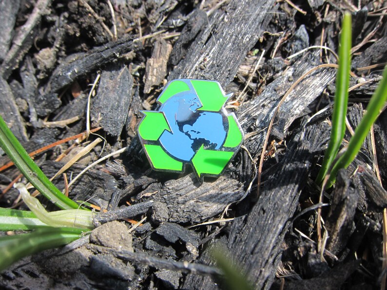 Recycle Earth Enamel Pin- EP102- Reduce, Reuse, Recycle, Earth Day and ...