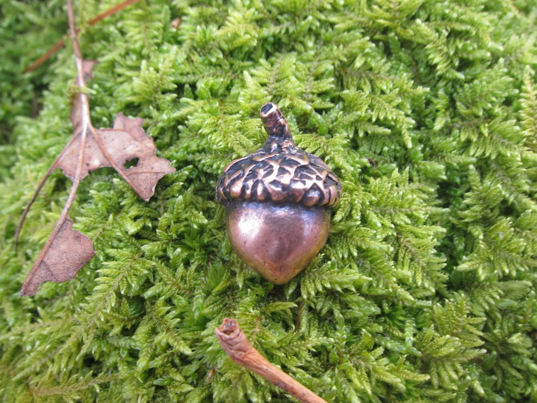 Copper Acorn Lapel Pin- CC292C- Nature, Woods, Hiking, Acorn and Oak ...