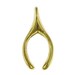 Gold Wishbone Lapel Pin- CC466G- Lucky, Luck, Clavicle and Wish Lapel ...