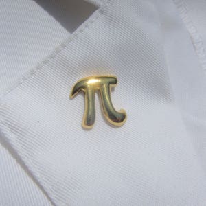 Gold Pi Lapel Pin- CC295G- Math Pins for Mathematicians, Math Teachers ...