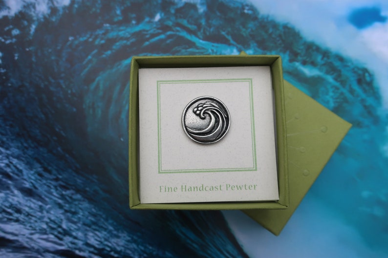 Wave Lapel Pin CC503 Ocean Beach and Aquatic Pins | Etsy