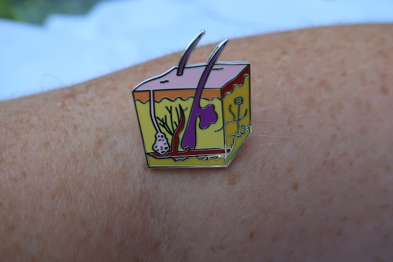 Skin Lapel Pin EP116 Skin Dermatologist Anatomy and Cell | Etsy