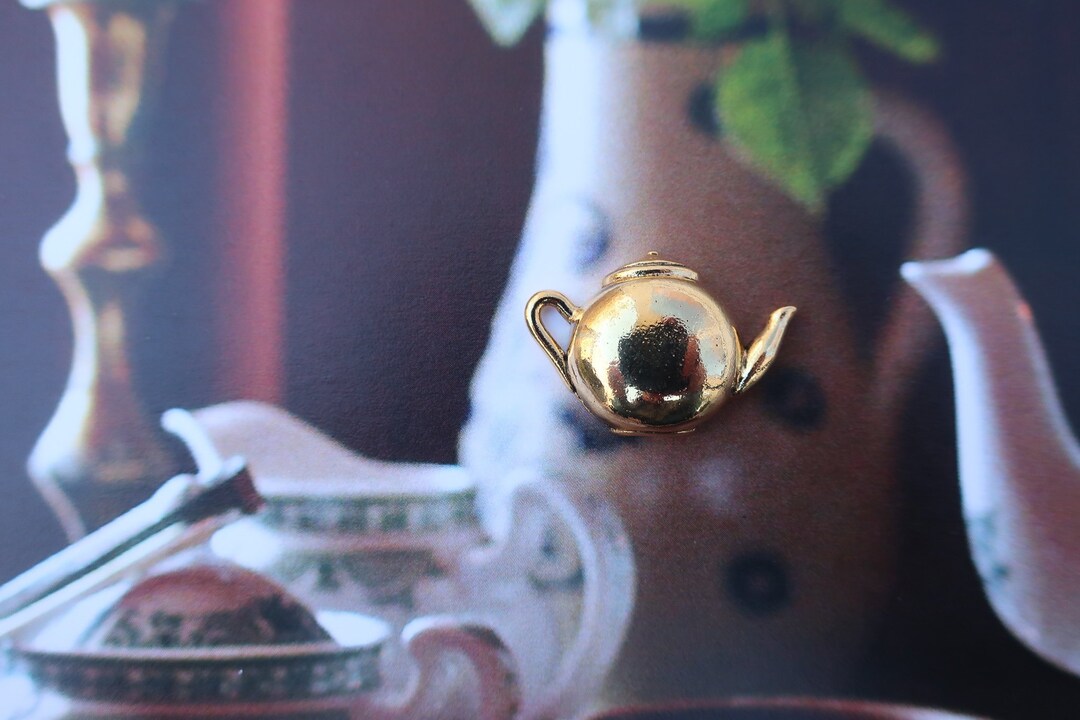 Gold Teapot Lapel Pin- CC146G- Tea, Tea Time, Tea Party Favors, and ...