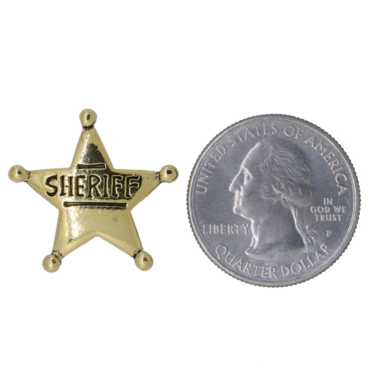 Gold Sheriff Star Lapel Pin-cc556g- Sheriff, Police, and Costume Pins ...