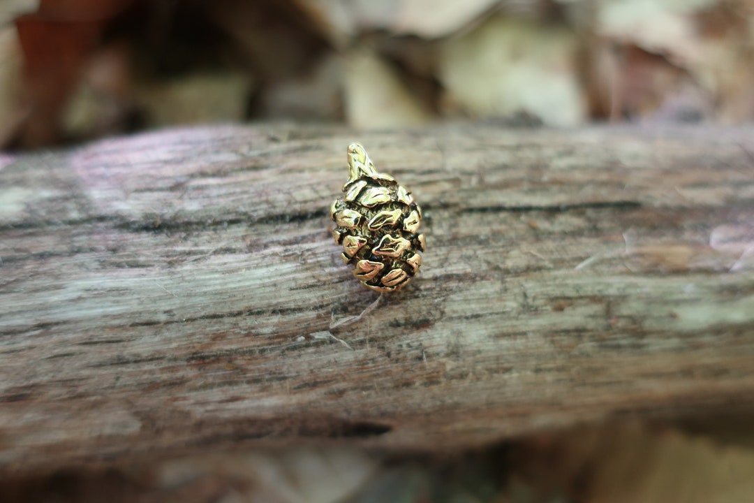 Redwood Cone Gold Dipped Pewter Lapel Pin- CC461G- Red Wood Pine Cone ...