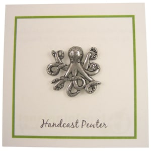 Octopus Lapel Pin- CC661- Octopuses, Aquarium, Ocean, Sea Animals, and ...