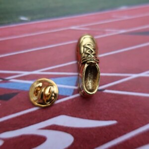 Sneaker Gold Dipped Pewter Lapel Pin - CC224G- Running and Marathon ...
