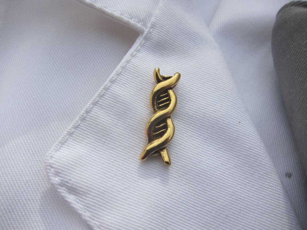 Gold Dipped Pewter DNA Lapel Pin- CC577G- Science and Genetic Pins - Etsy