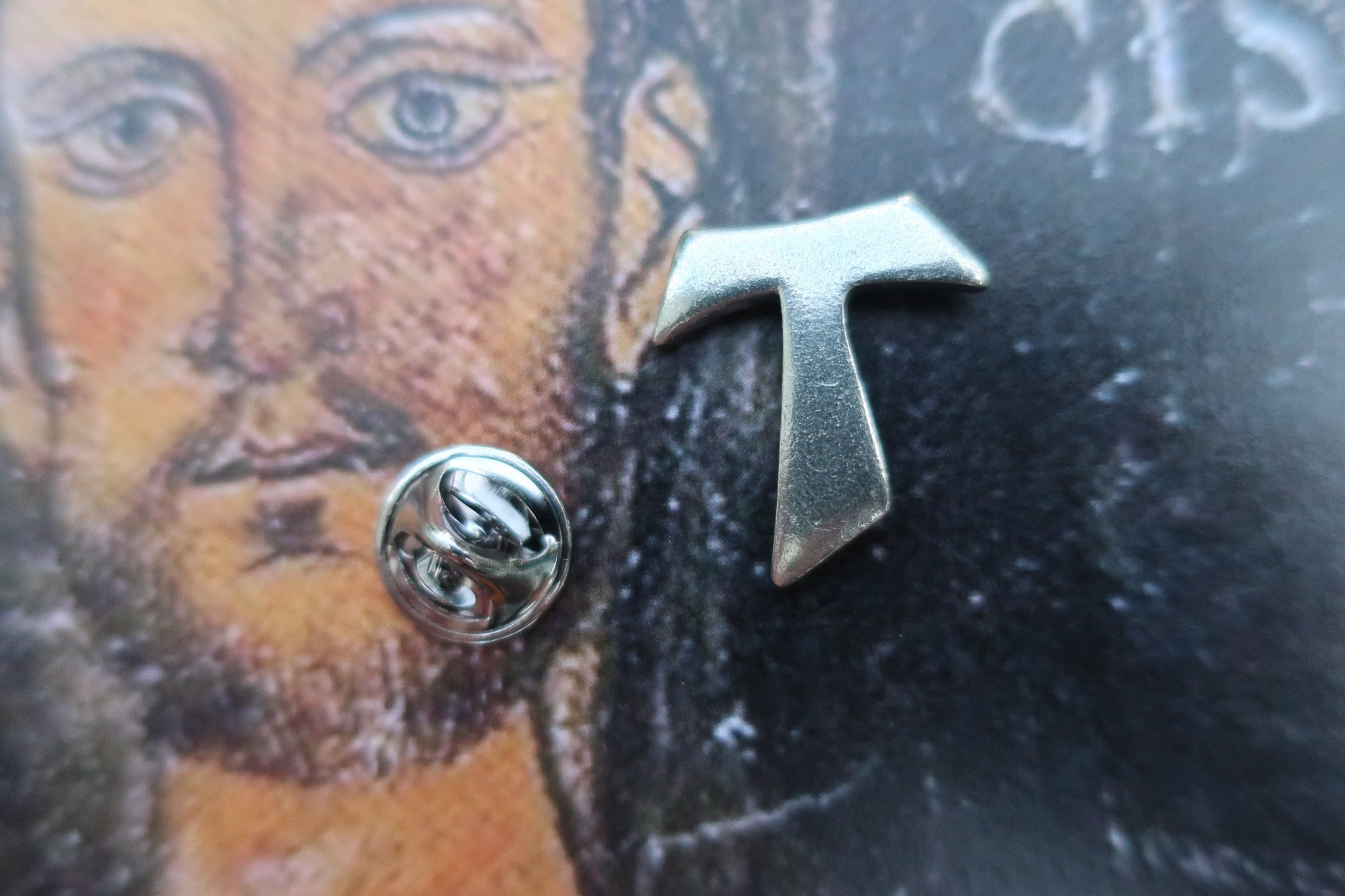 Franciscan Tau Symbol Pewter Lapel Pin- CC673- Franciscan Coat of Arms ...