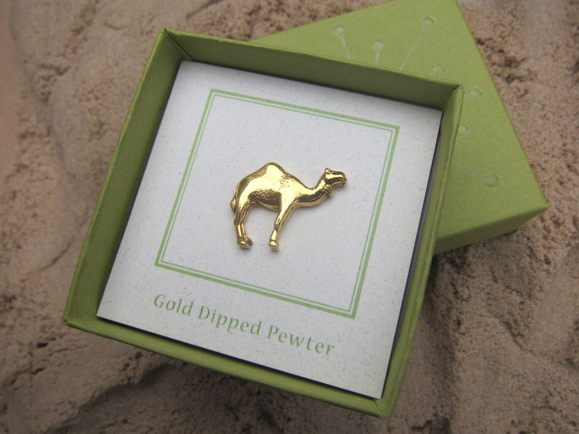 Gold Camel Lapel Pin- CC593G- Camel, Desert, Safari, and Zoo Animal ...