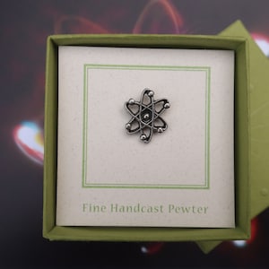 Atom Lapel Pin - CC306- Science Pins- Atom, Science Teacher, Matter ...