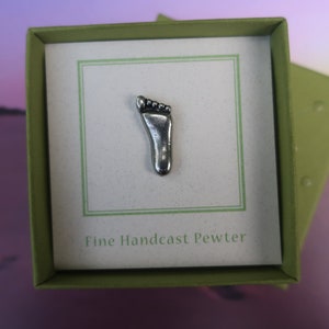 Foot Pewter Lapel Pin- CC468- Foot, Orthopedic, Footprint, and Walk a ...