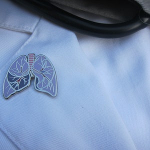 Lungs Enamel Lapel Pin- EP108- Lungs, Asthma, Respiratory, and Anatomy ...