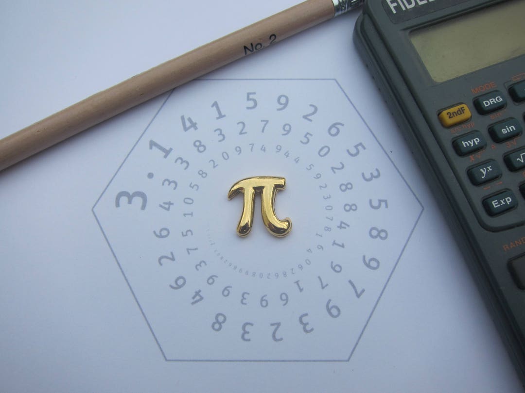 Gold Pi Lapel Pin- CC295G- Math Pins for Mathematicians, Math Teachers ...