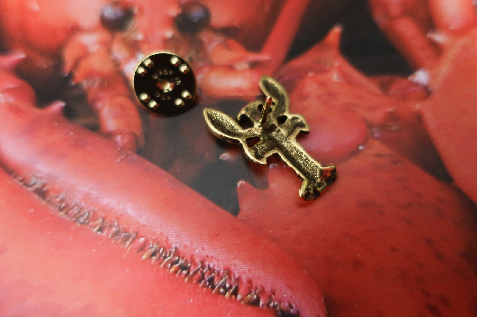 Lobster Gold Dipped Pewter Lapel Pin- CC112G- Marine Crustaceans ...