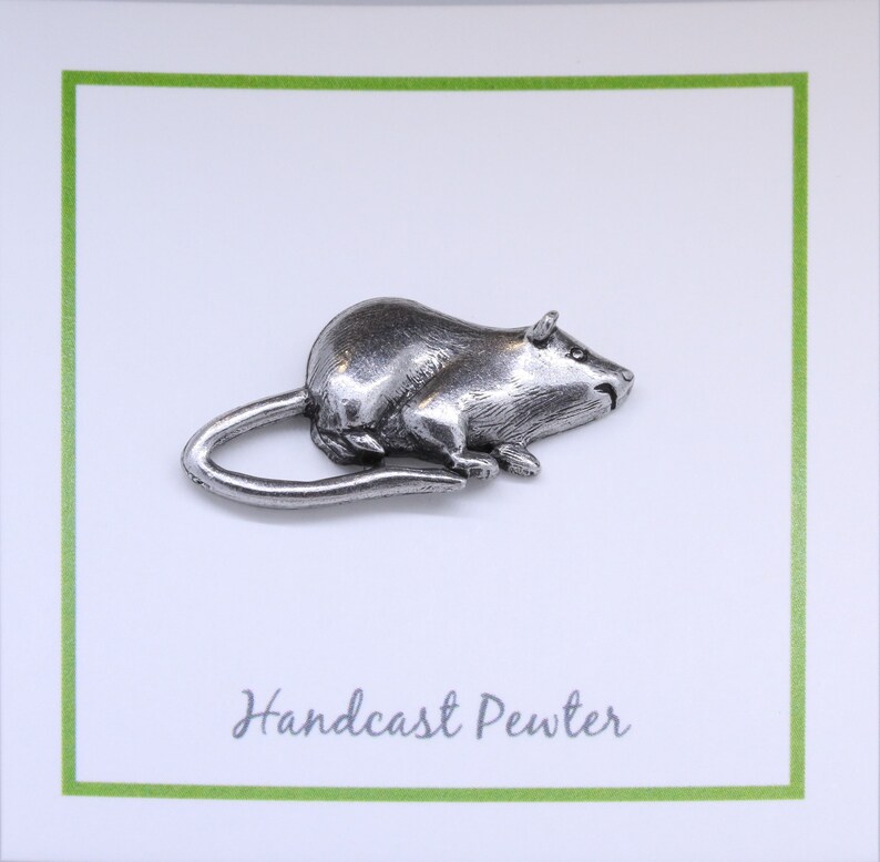 Rat Pewter Lapel Pin- CC720- Rat, Mouse, Mice, and Animal Lapel Pins - Etsy