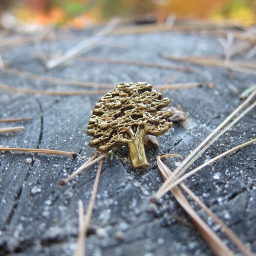 Copper Oak Tree Lapel Pin CC363C Oak Tree Nature and - Etsy