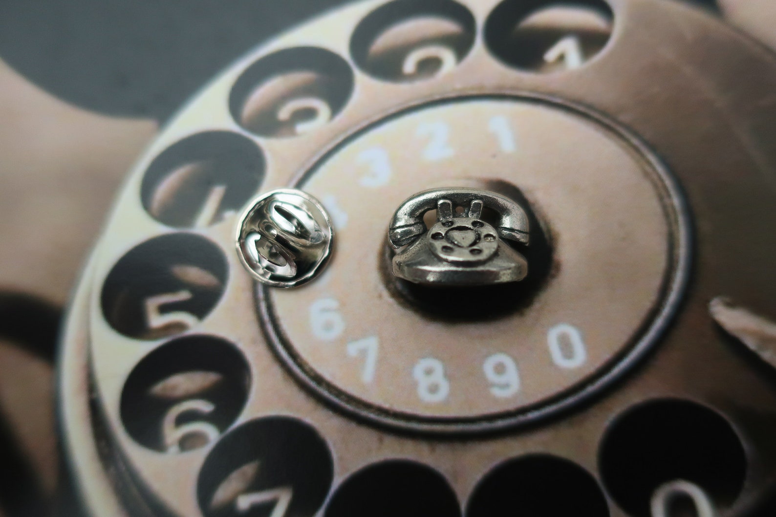 Telephone Lapel Pin CC230 Telephone Phone and | Etsy