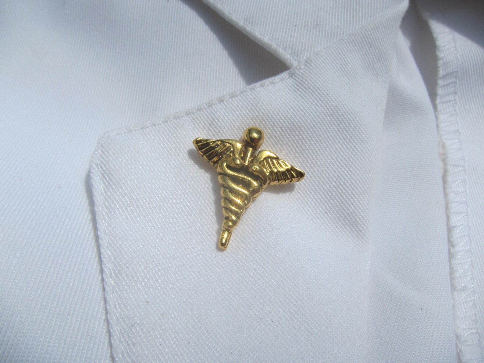 Gold Caduceus Lapel Pin- CC599G- Pharmacy, Medicine, Hospital, and ...