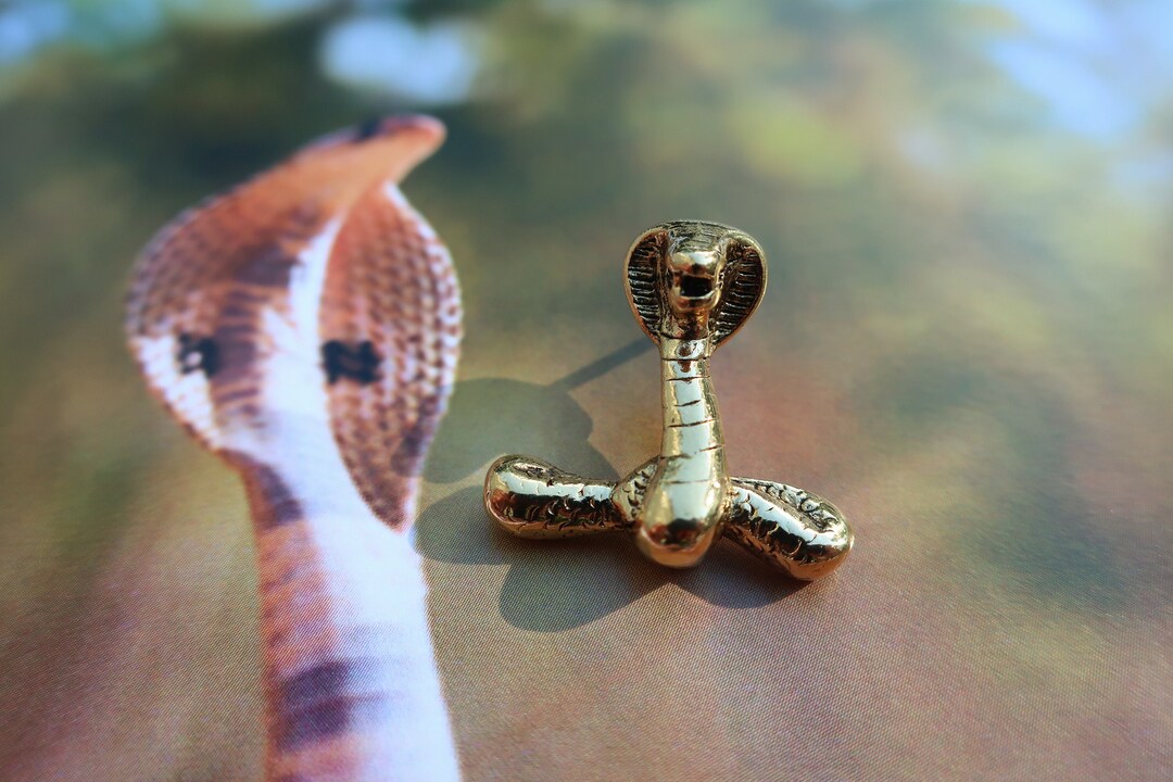 Cobra Gold Dipped Pewter Lapel Pin- CC313G- Snake and Reptile Pins - Etsy