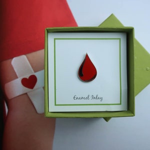 Blood Drop Enamel Lapel Pin- EP123- Hematologists, Blood Donors, and ...