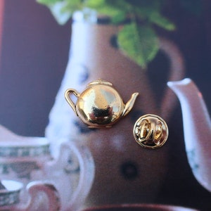 Gold Teapot Lapel Pin- CC146G- Tea, Tea Time, Tea Party Favors, and ...