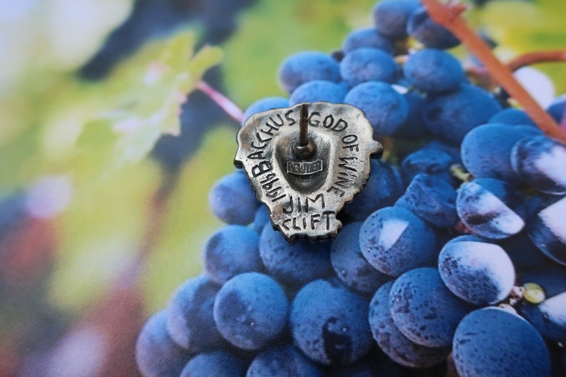 Bacchus Lapel Pin Cc264 Dionysus Wine God Wine Winery Etsy