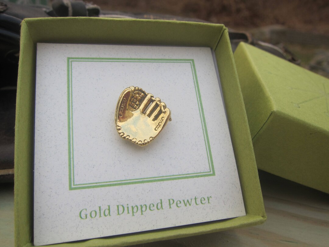 Gold Baseball Glove Lapel Pin- CC160G- Baseball, Baseball Player ...