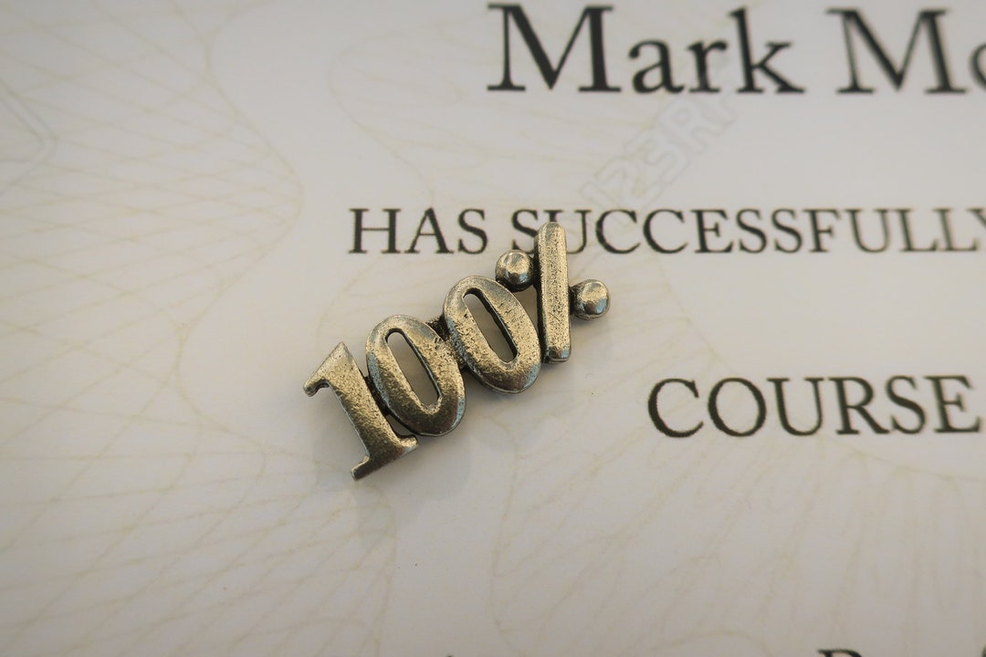 100% Lapel Pin - CC566- Recognition and Award Pins - Etsy