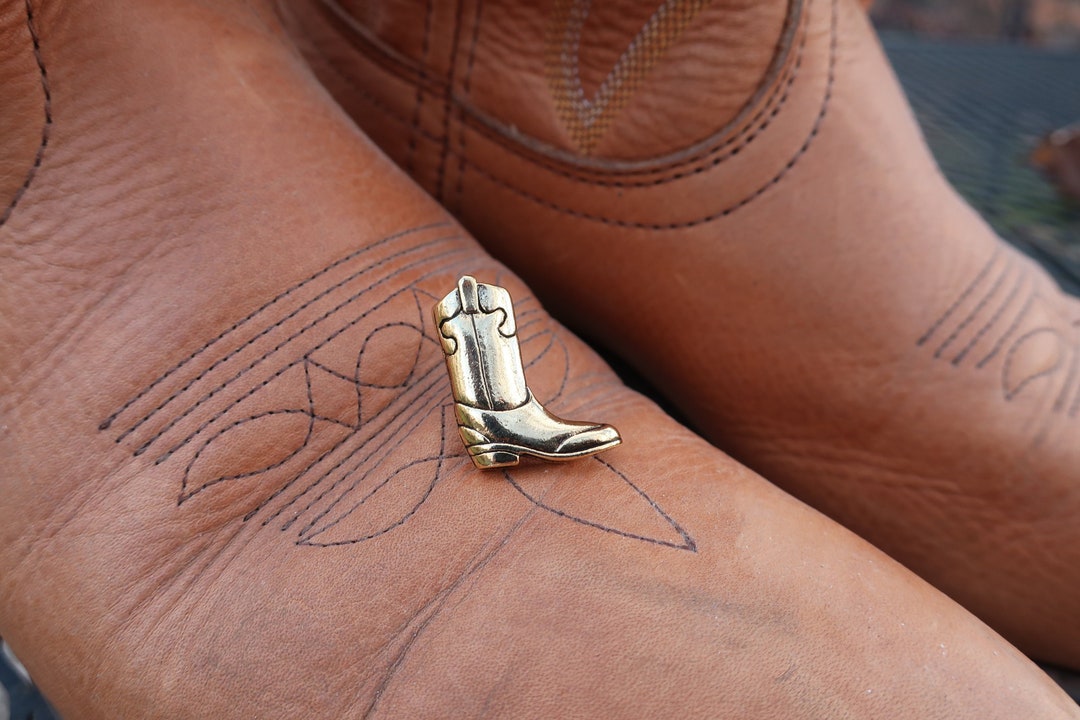 Gold Cowboy Boot Lapel Pin - CC220G- Cowboy, Rodeo, Western, and ...