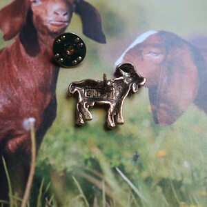 Goat Gold Dipped Pewter Lapel Pin- CC639G- Goat, Farm, Farming, G.O.A.T ...