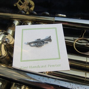 Trumpet Lapel Pin - CC137- Musical Instruments, Music Teacher Gifts ...