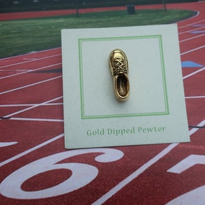 Sneaker Gold Dipped Pewter Lapel Pin - CC224G- Running and Marathon ...