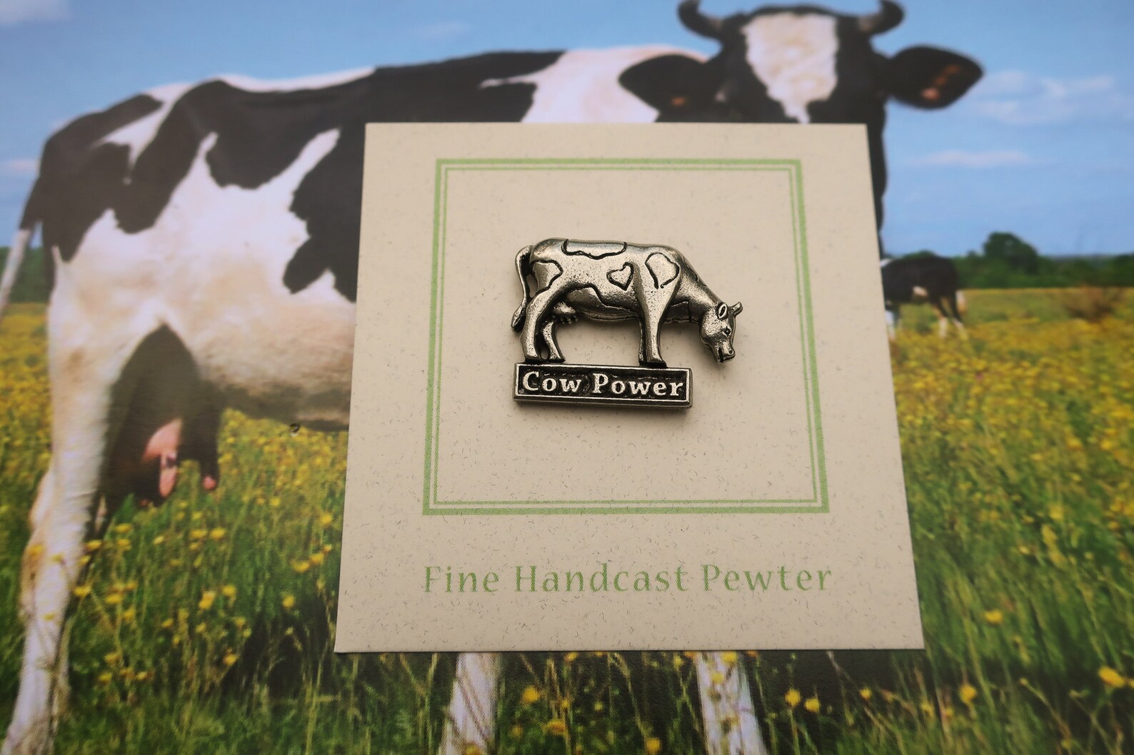Cow Power Lapel Pin CC544 Green Energy Renewable Sources | Etsy