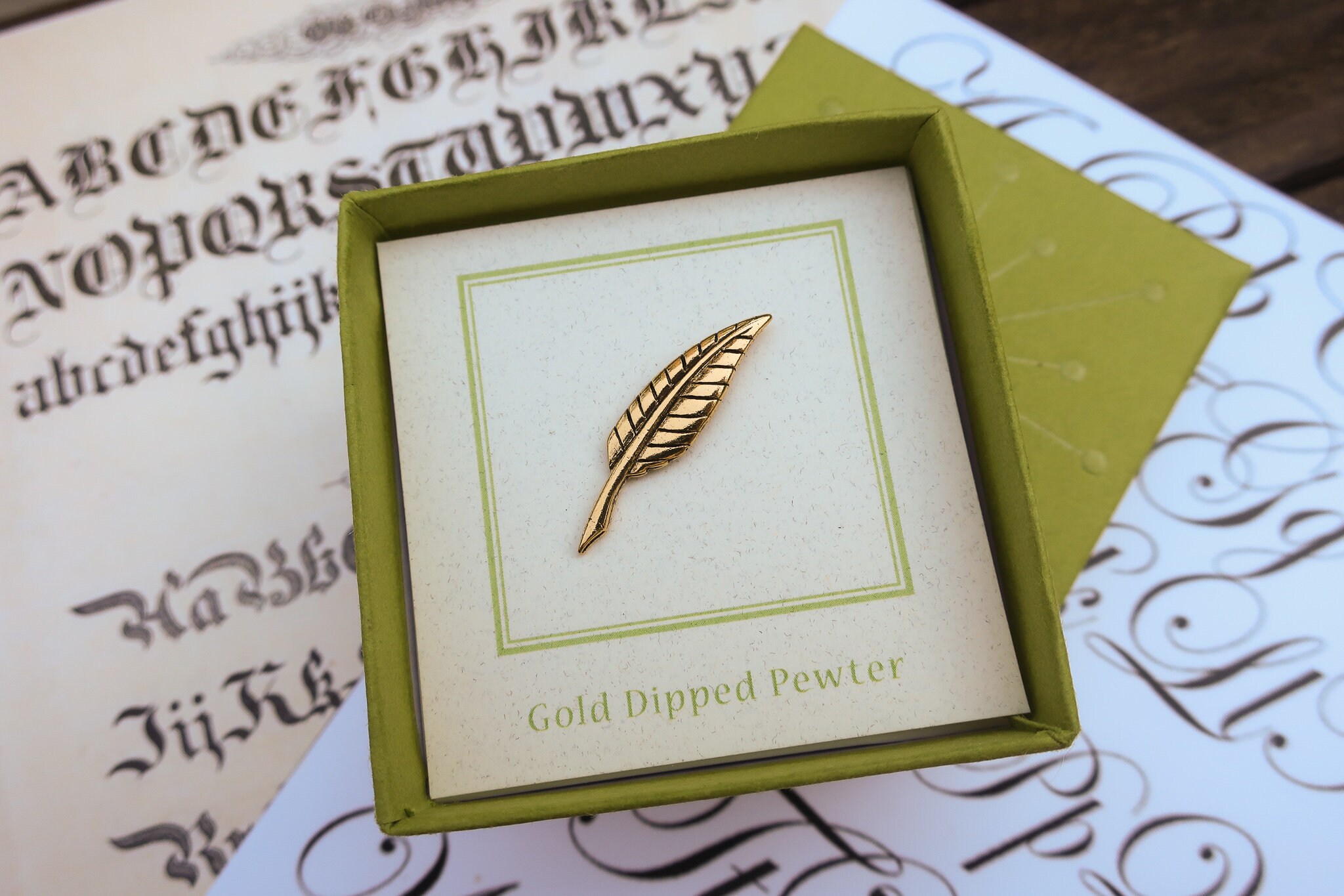 Gold Quill Lapel Pin-cc267g- Writing and Literature Gifts, Literacy ...