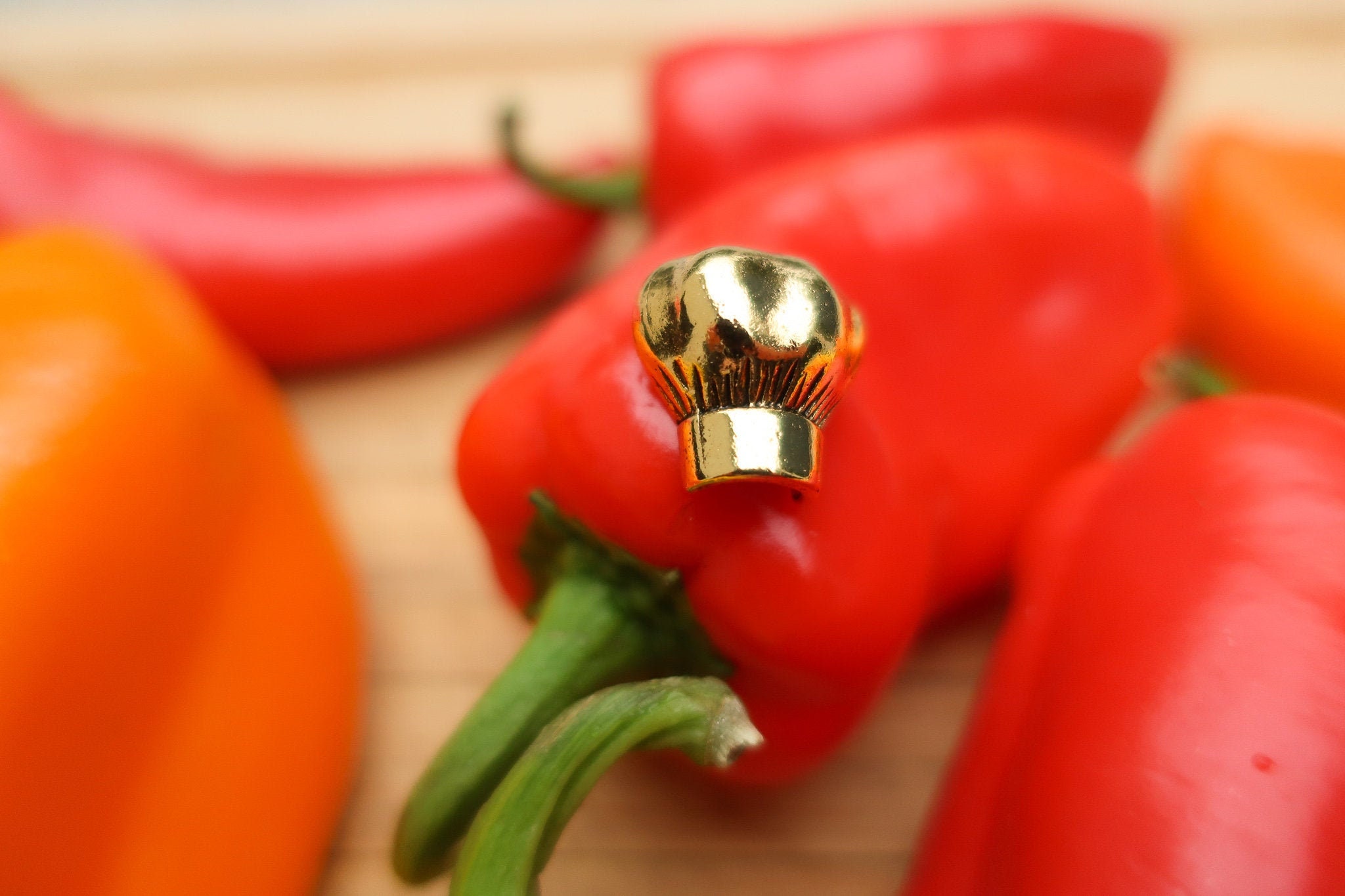 Chef's Hat Gold Dipped Pewter Lapel Pin - CC194G- Culinary and Kitchen ...