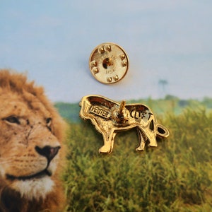 Lion Lapel Pin - Cc247g-safari and Zoo Animal Pins - Etsy