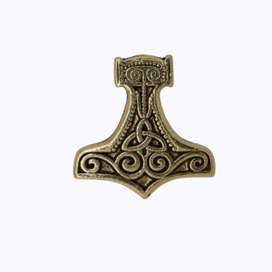 Viking Thors Hammer Gold Lapel Pin- CC695G- Celtic, Viking, and Thor ...