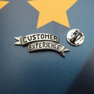 Customer Experience Pewter Lapel Pin- CC572- 5 Stars, Rating, Customer ...