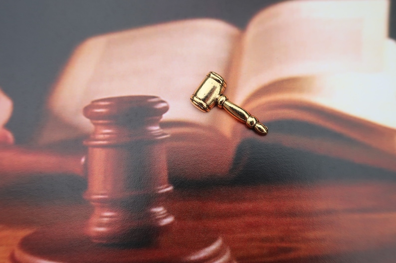 Gold Gavel Lapel Pin-cc553g-law, Courts of Law, Succession, Mallet, and ...
