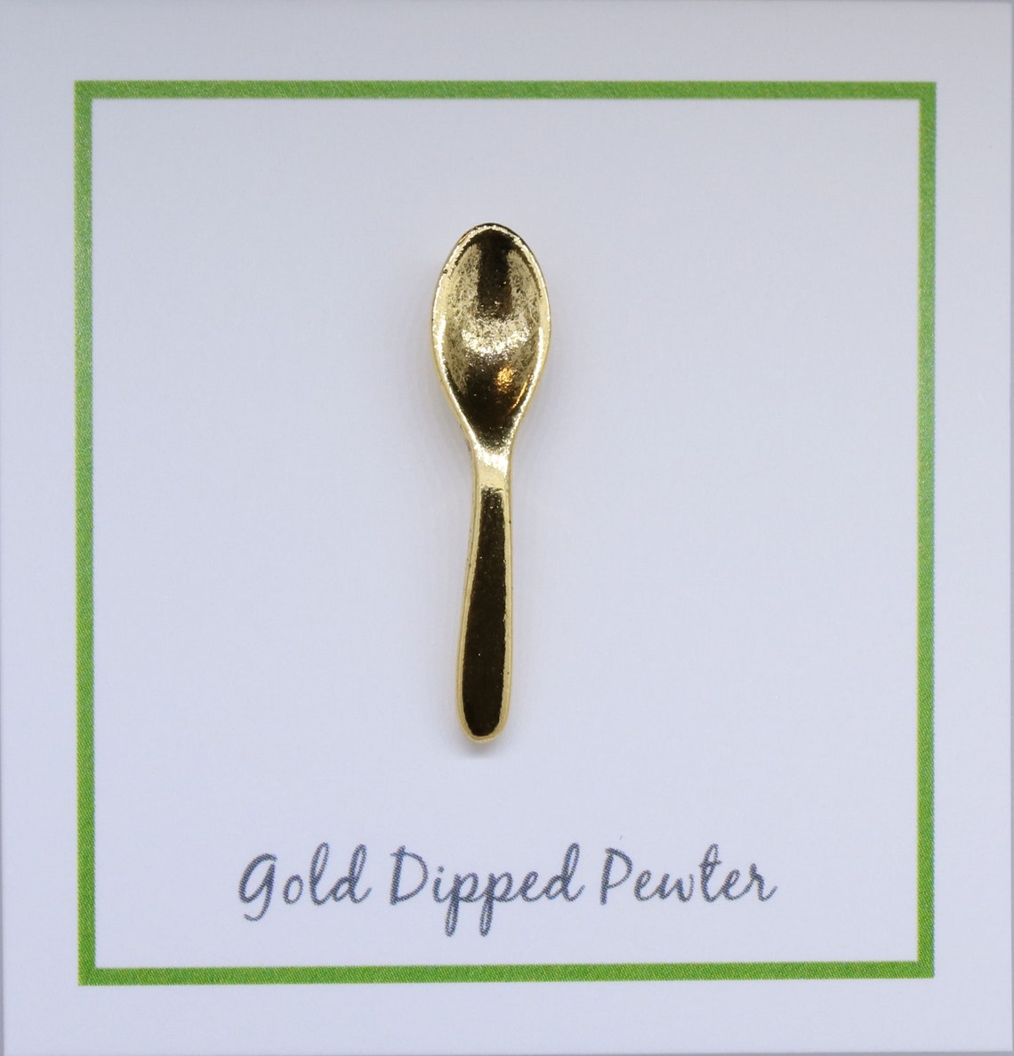Spoon Gold Dipped Pewter Lapel Pin - CC116G- Kitchen, Cooking, Culinary ...