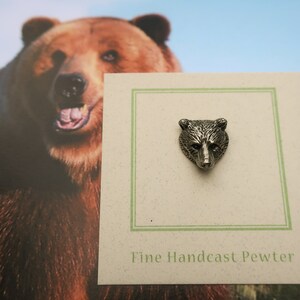 Bear Head Lapel Pin - CC542- Wilderness and Woodland Animals- Hunting ...