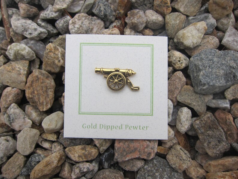 Gold Cannon Lapel Pin CC340G Artillery and War Weapons | Etsy